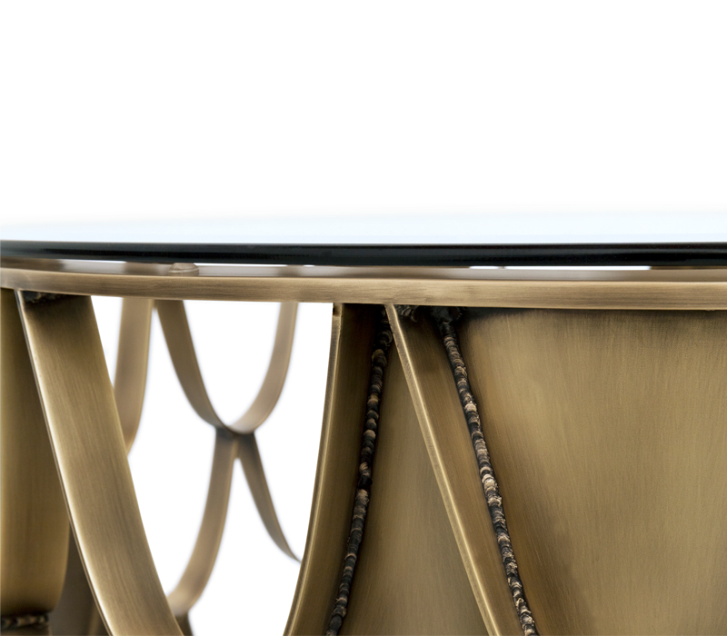 The Koi Center Side Table in Glass or Marble-3