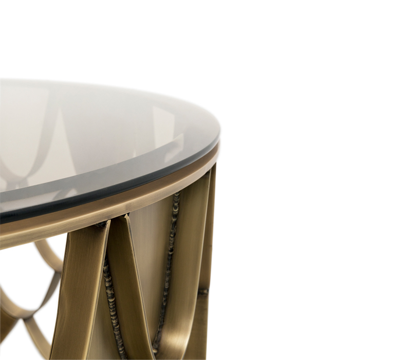 The Koi Center Side Table in Glass or Marble-4